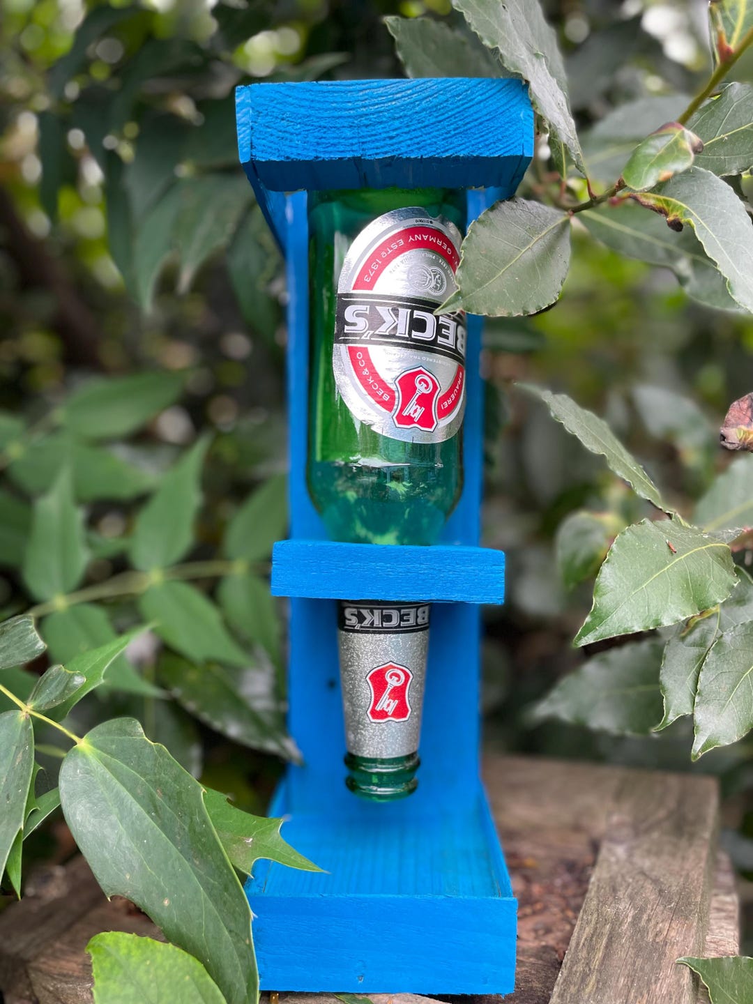 Beer Bottle Bird Feeder Made From Reclaimed Wood. - Etsy