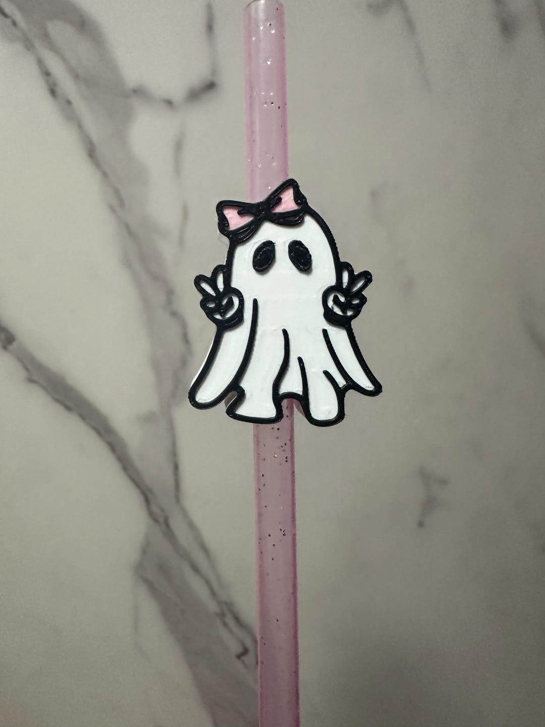 Cute Ghost Straw Topper - Etsy