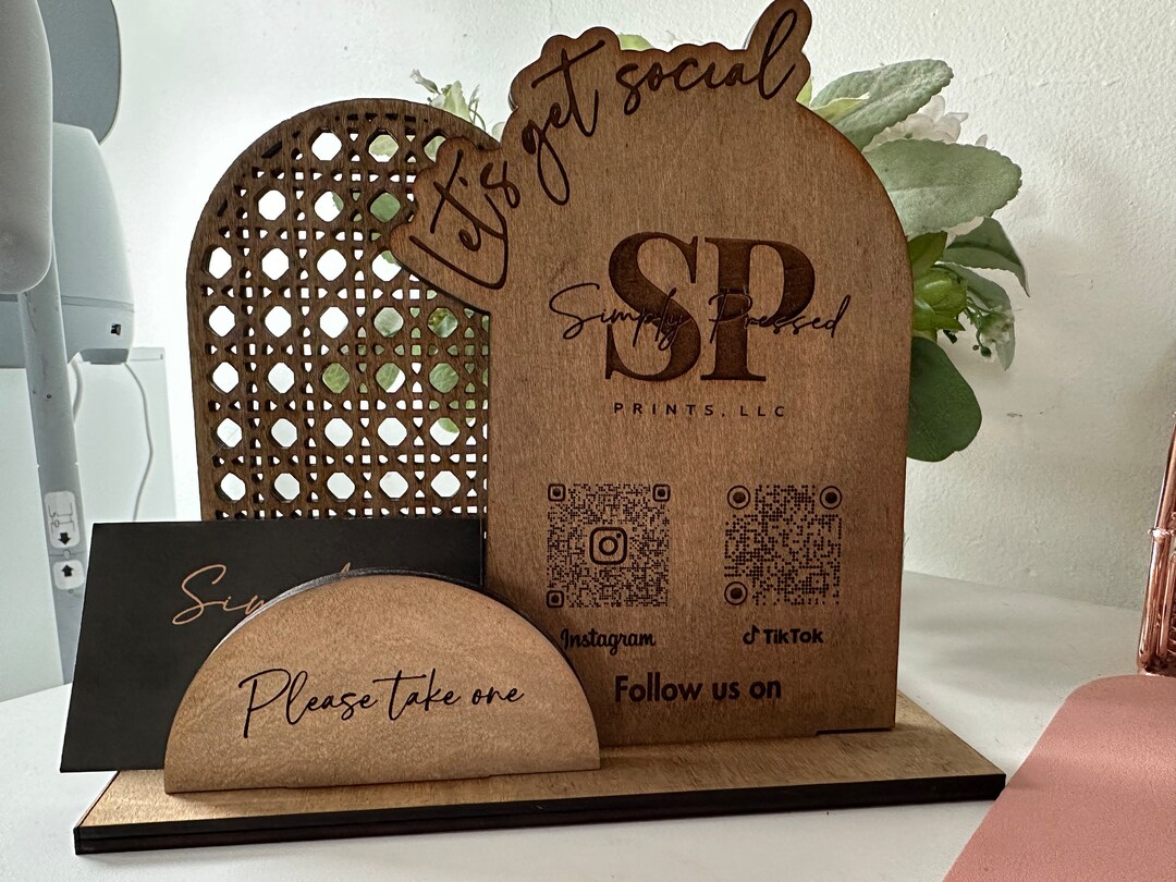 QR Code Social Media Sign - Etsy