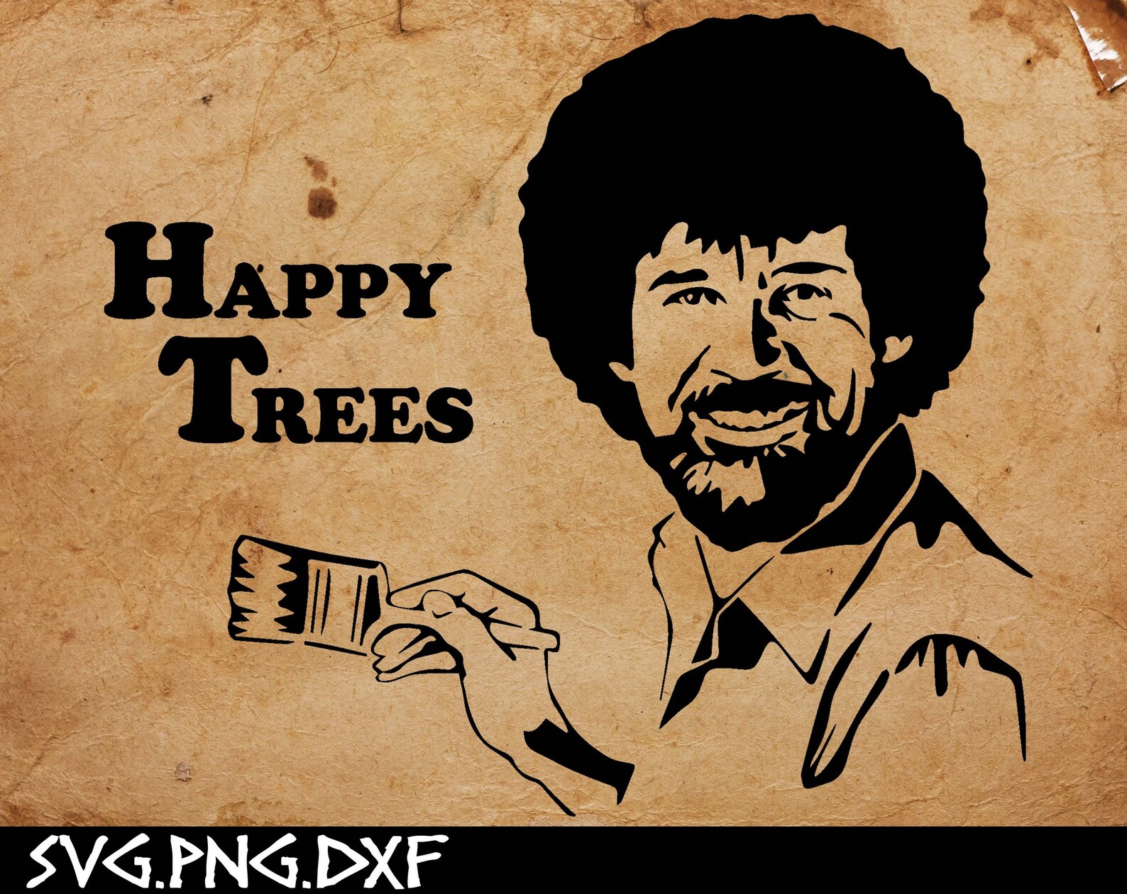Happy Trees svg Bob Ross svg Cricut Silhouette Cutfiles | Etsy