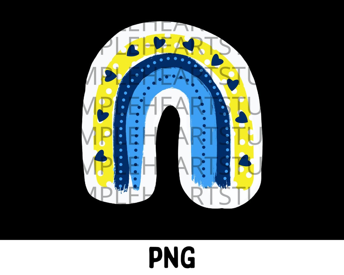 Blue and Yellow Ukraine Rainbow Png - Etsy