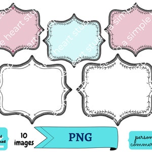 Cute Frames Clip Art Bundle for Instant Download - Etsy