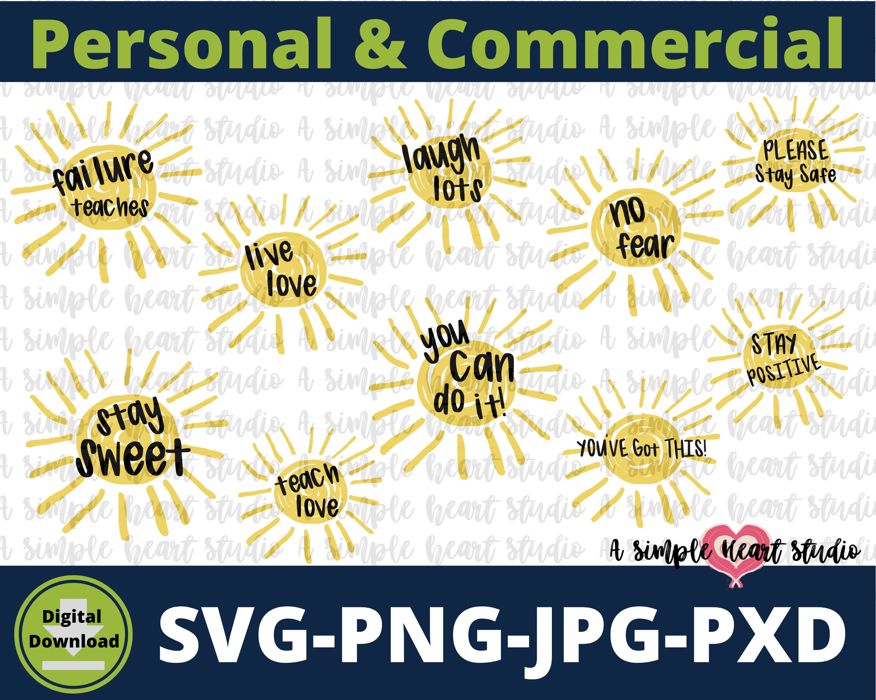 20 Sunshine Positive Affirmations Svg Sun Pxd Sunshine Be - Etsy