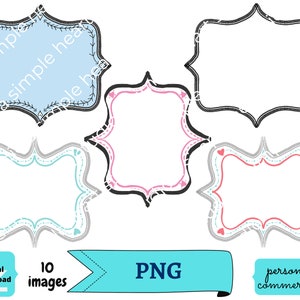 Cute Frames Clip Art Bundle for Instant Download - Etsy