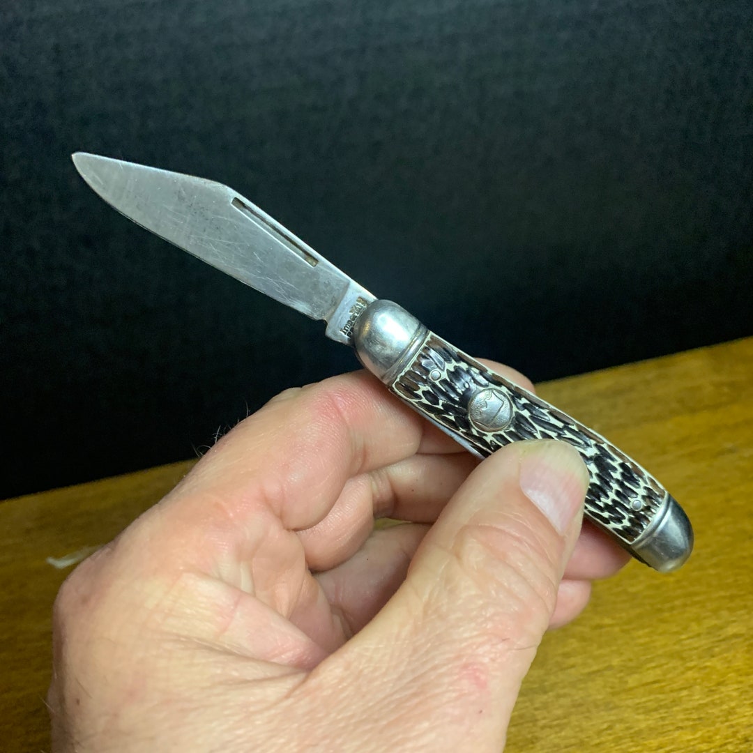 Imperial Cap Crown Pocket Knife 2 Blade Jack Knife - Etsy