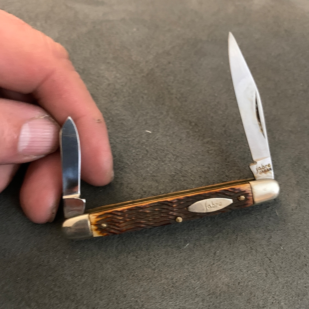 Saber Brand 2 Blade Opposite Ends Pocket Knife Pen Knife Vintage Like ...