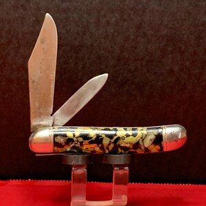 USA Brand 2 Blade Serpentine Jack Pocket Knife With Beautiful Gold ...