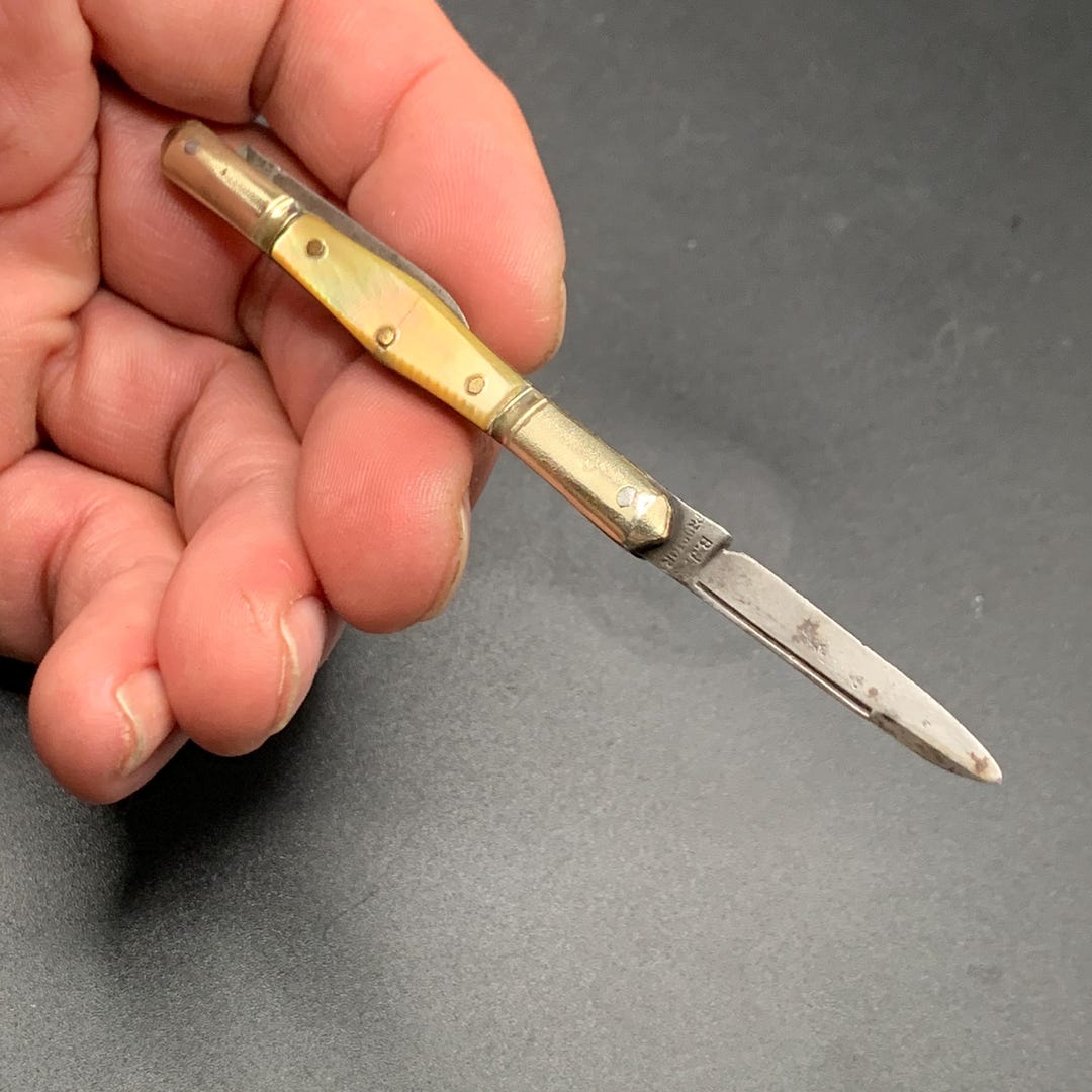 Solingen Germany Tuxedo Knife Pocket Knife Genuine Mother of Pearl MOP ...