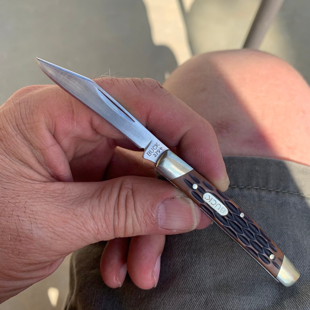 Vintage Buck Knife Small Single Blade Pocket Knife With Delrin - Etsy