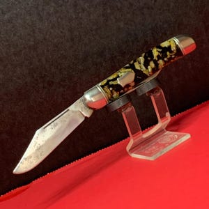 USA Brand 2 Blade Serpentine Jack Pocket Knife With Beautiful Gold ...