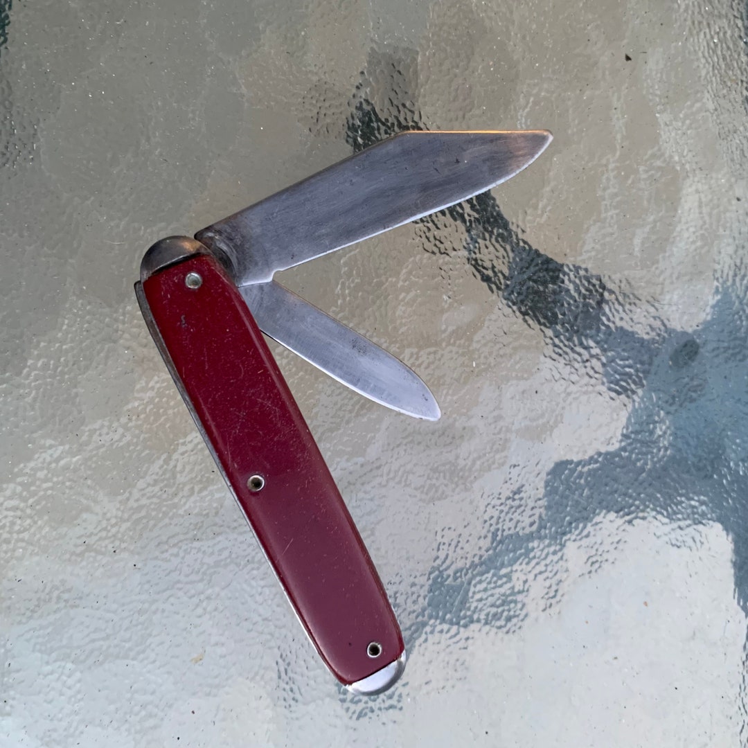 Unbranded USA 2 Blade Jack Pocket Knife in Red - Etsy