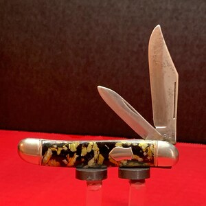 USA Brand 2 Blade Serpentine Jack Pocket Knife With Beautiful Gold ...