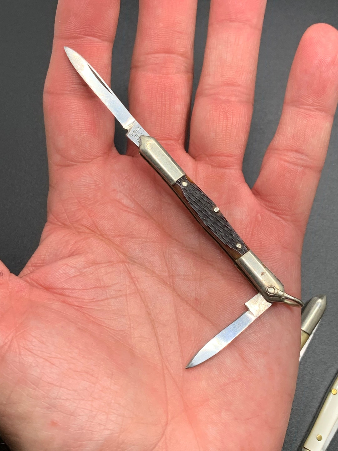 Valor Brand Japan 2 Blade Opposite Ends Tuxedo Knife Pocket - Etsy