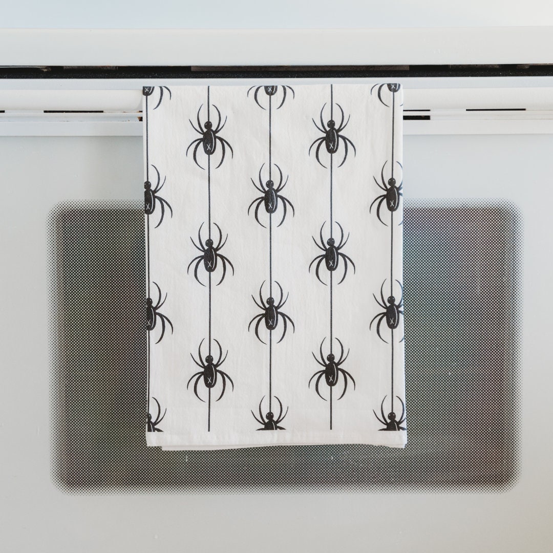 Halloween Spiders Kitchen Towel Black Spiders to Decorate Fall ...