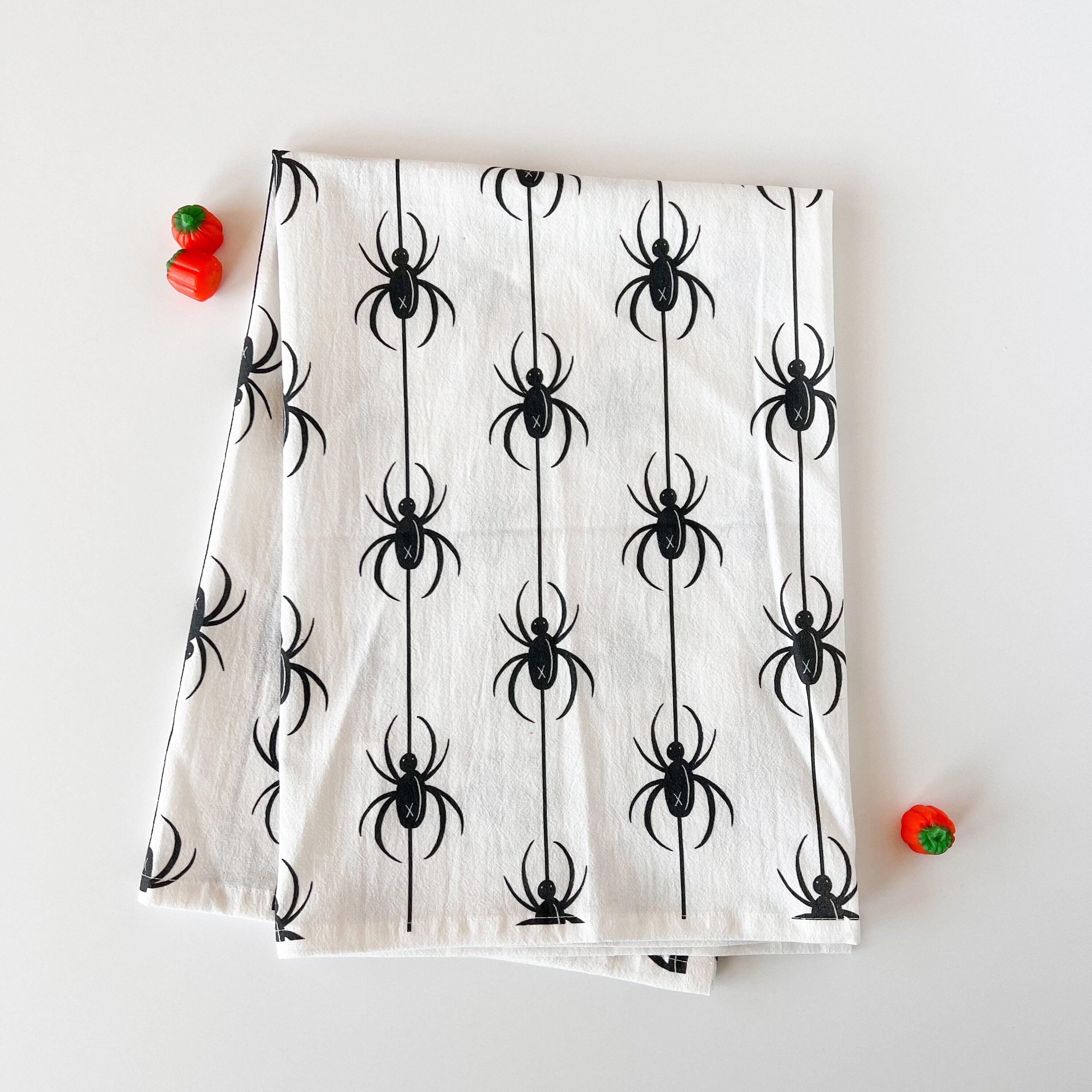 Halloween Spiders Kitchen Towel Black Spiders to Decorate Fall ...