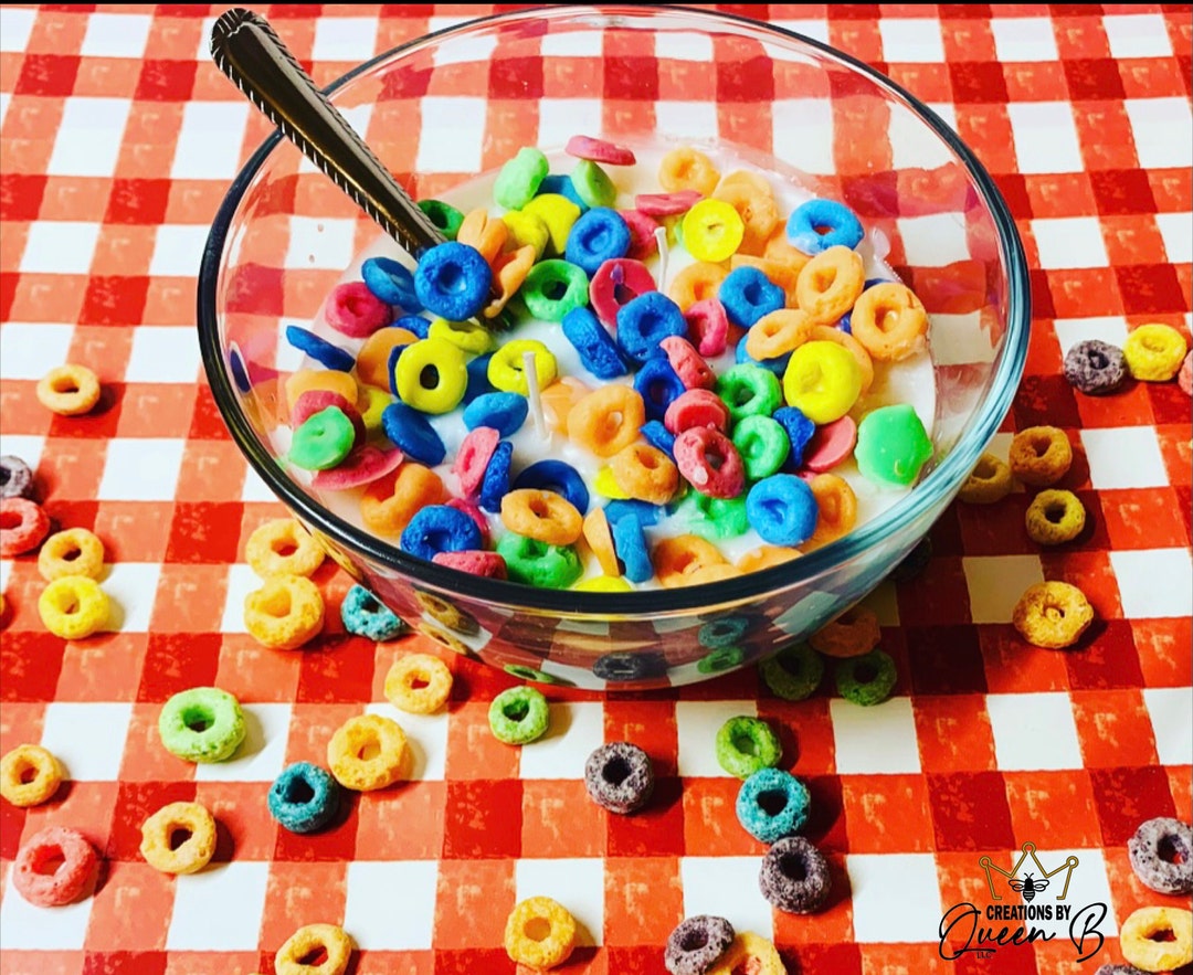 Cereal + Milk Froot Loop Type Candle Bowl - Etsy