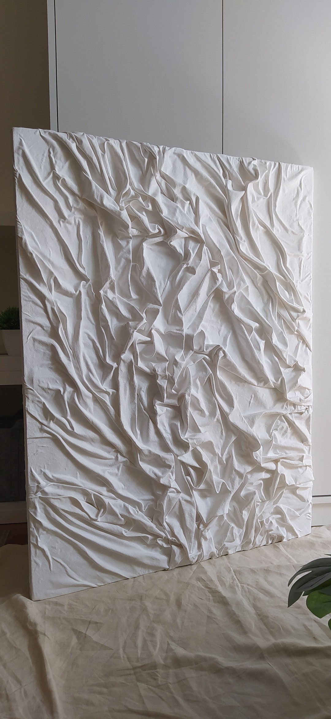 Plaster Wall Art/ Texture Wall Art/ White Textured Wall Art/ Minimalist ...