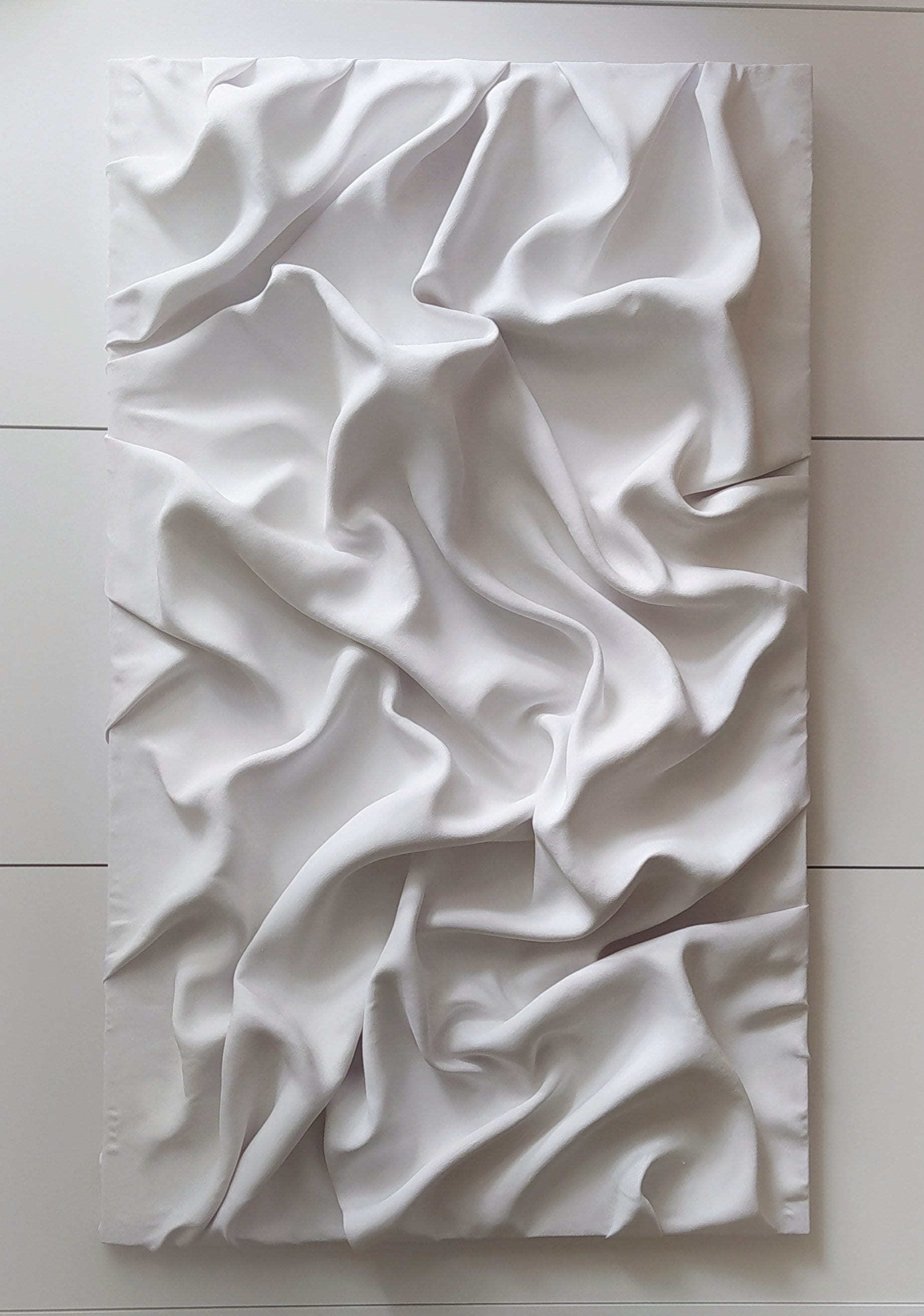 White Wall Art Textured Plaster Painting Abstract Sculptural Painting ...