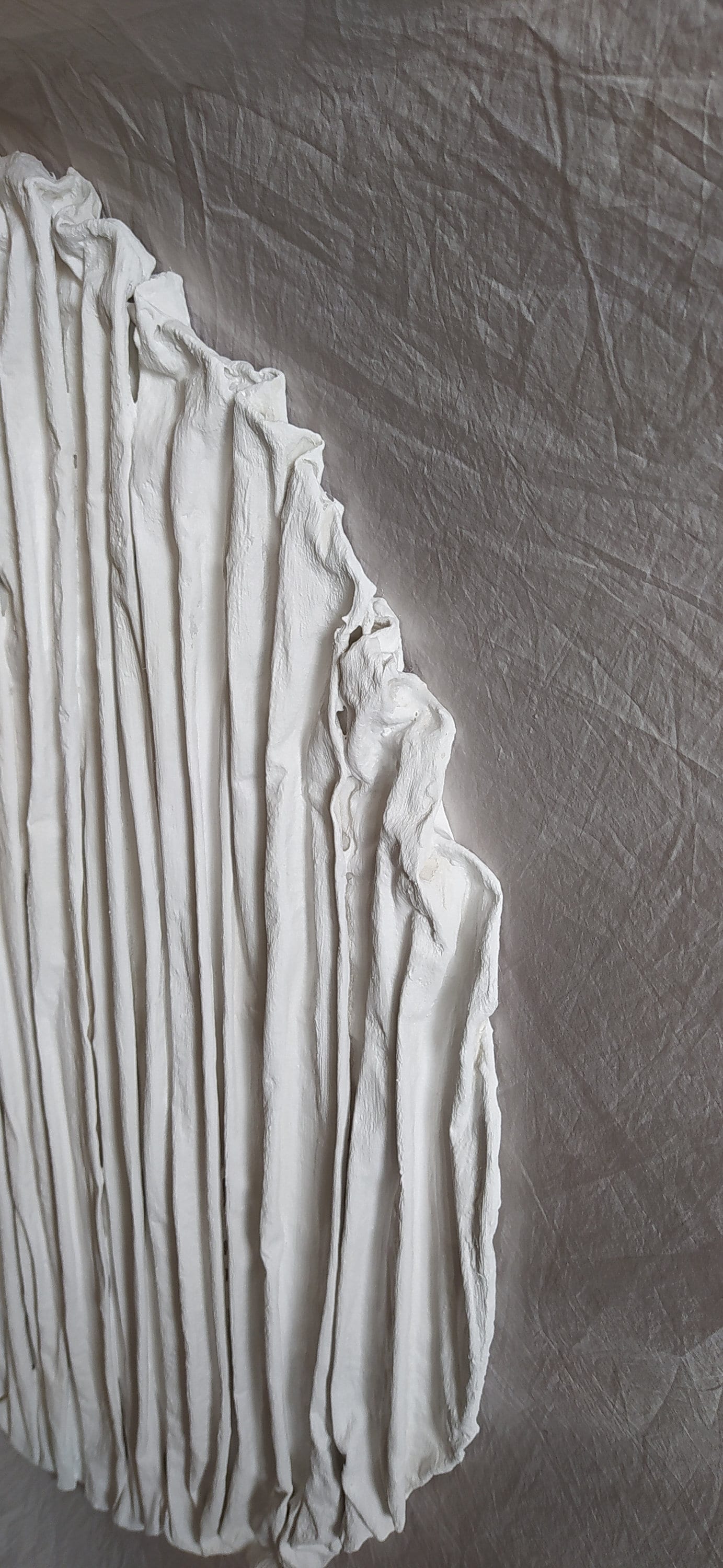 Plaster Wall Art Spackle Textured Wall Art Sculptured Canvas, Draped ...