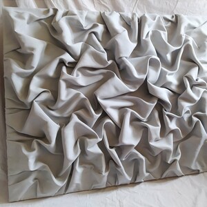 Textured Wall Art Draped Abstract Decor Gray Large Modern Painting ...