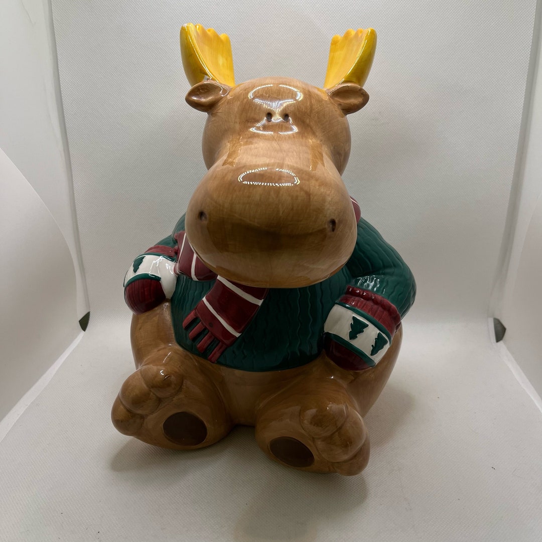 Vintage Moose Cookie Jar by St. Nicholas Square - Etsy