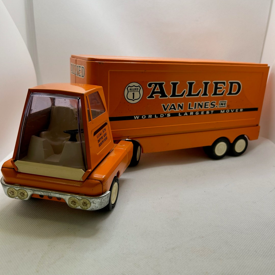 Vintage Tonka Truck Allied Van Lines Orange Moving Truck Realistic ...