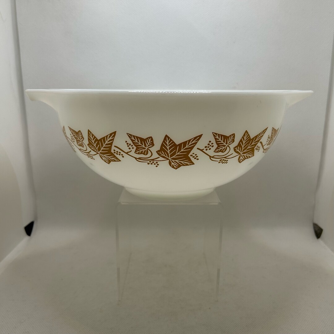 Vintage Pyrex Sandalwood Opal Ivy Round Mixing Bowl Number 443 - Etsy