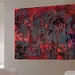 Red Wall Art Canvas, Red and Gray Paintings, Abstract Art in Red and ...