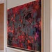 Red Wall Art Canvas, Red and Gray Paintings, Abstract Art in Red and ...