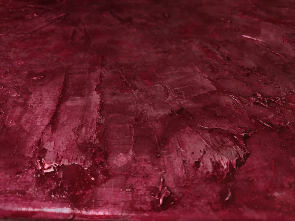 Ruby Red Painting on Canvas Original Abstract Large Wall Art - Etsy