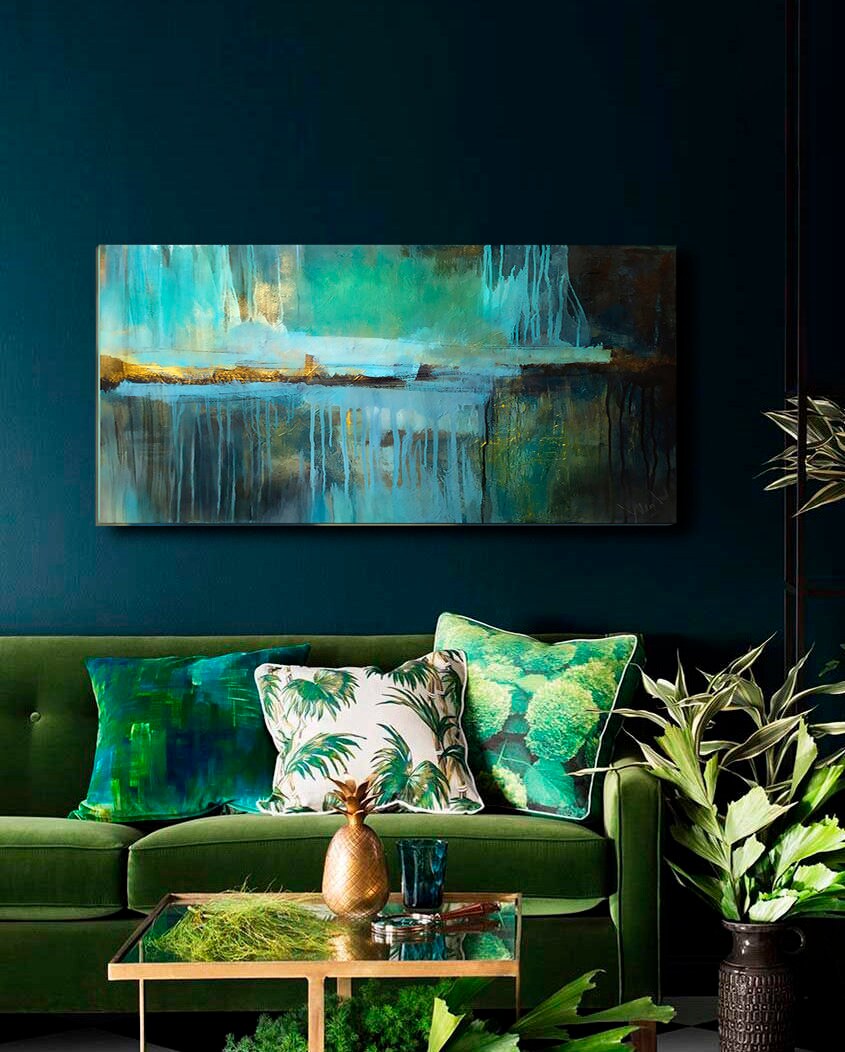 Panoramic Long Canvas Art Original Modern Abstract Painting - Etsy