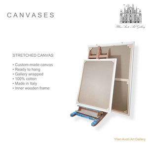 Long Rectangular Gold Wall Art, Tall Vertical Painting on Canvas for ...