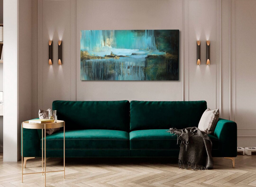 Panoramic Long Canvas Art Original Modern Abstract Painting - Etsy