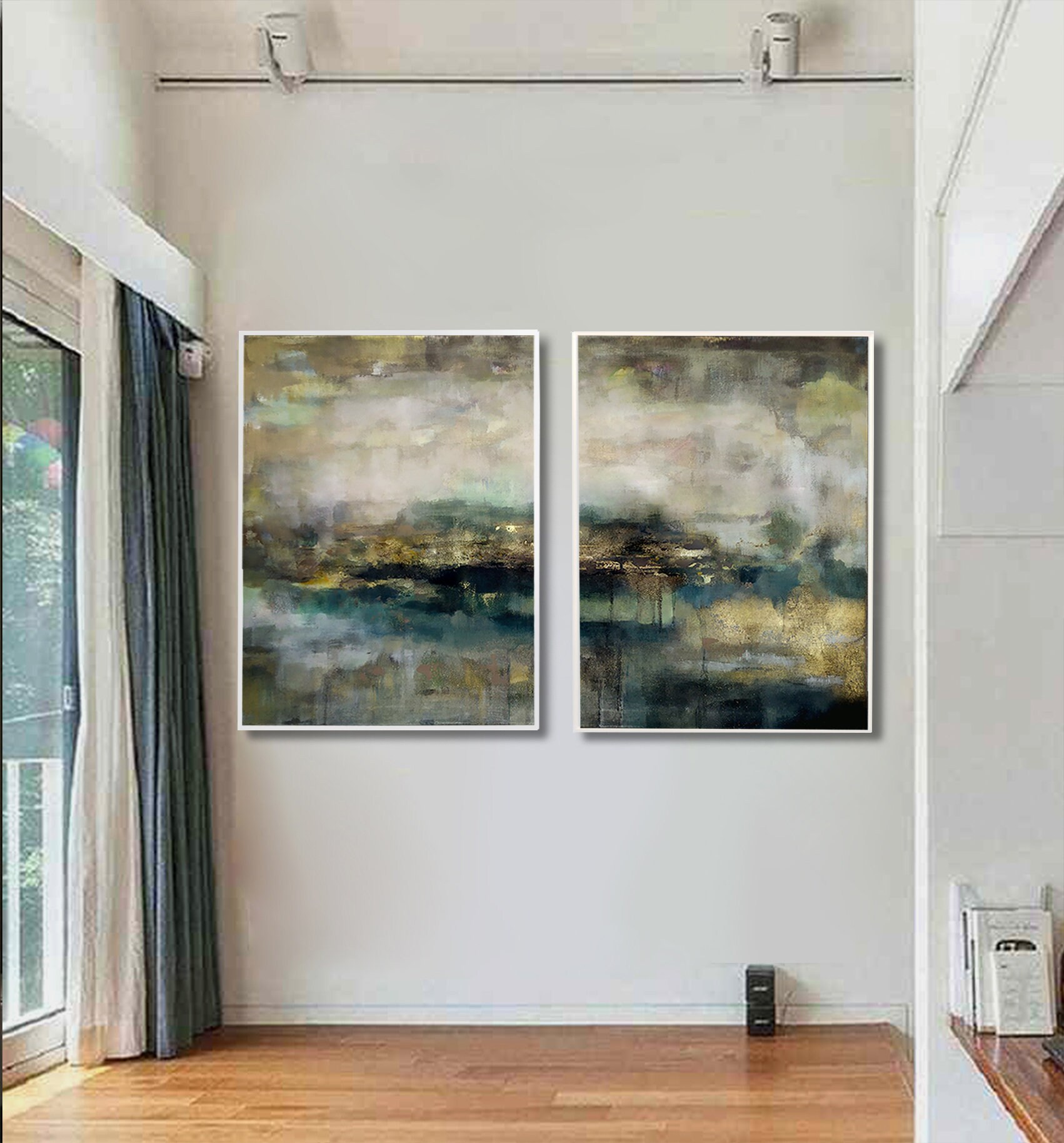Two Piece Artwork Scenery Paintings Set of 2 Abstract - Etsy