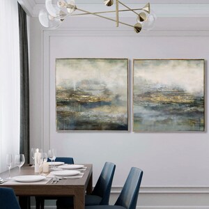 Two Piece Artwork, Scenery Paintings Set of 2, Abstract Landscape ...