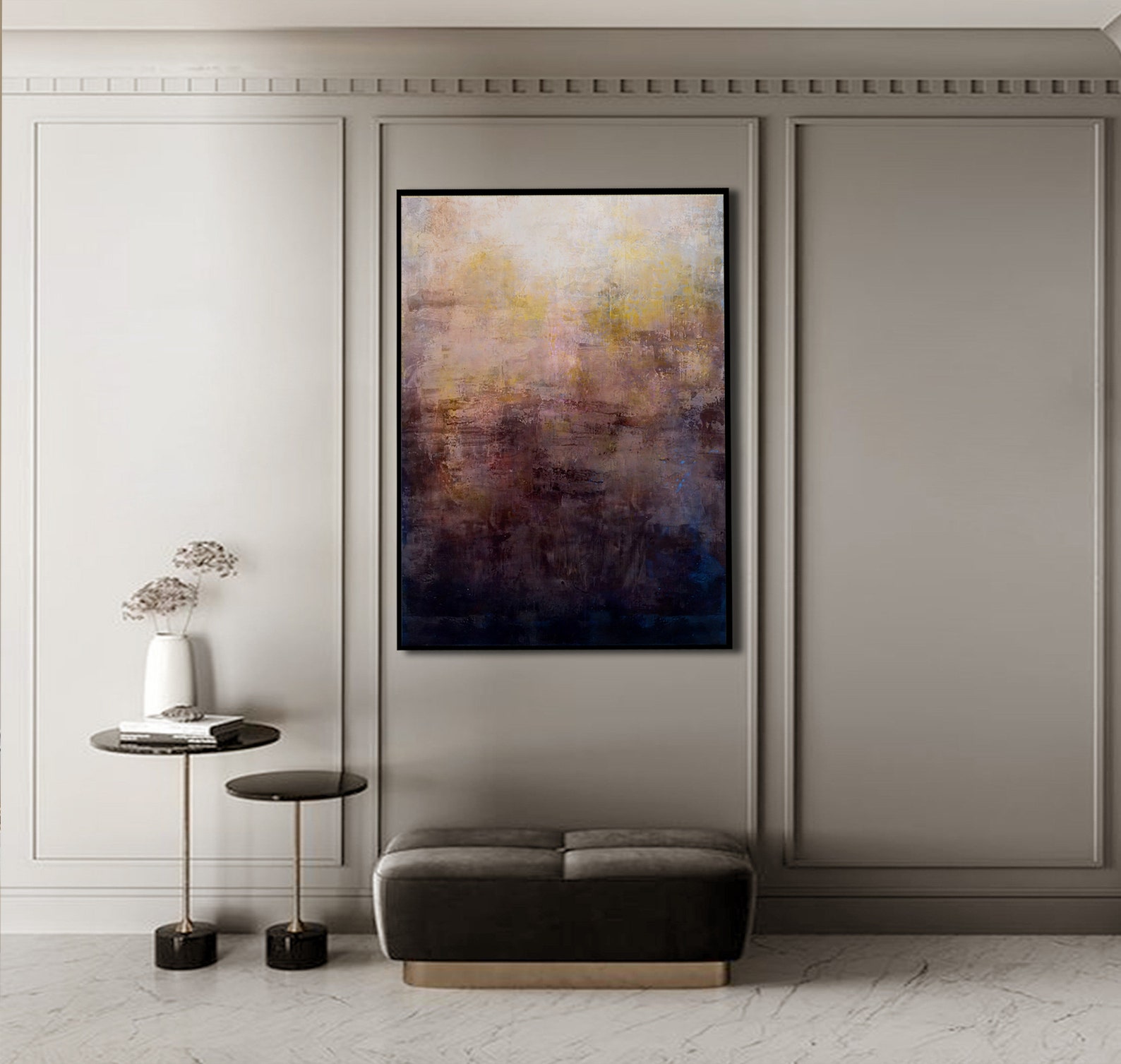 Oversized Artwork, Oversized Wall Art Canvas, Abstract Acrylic Original ...