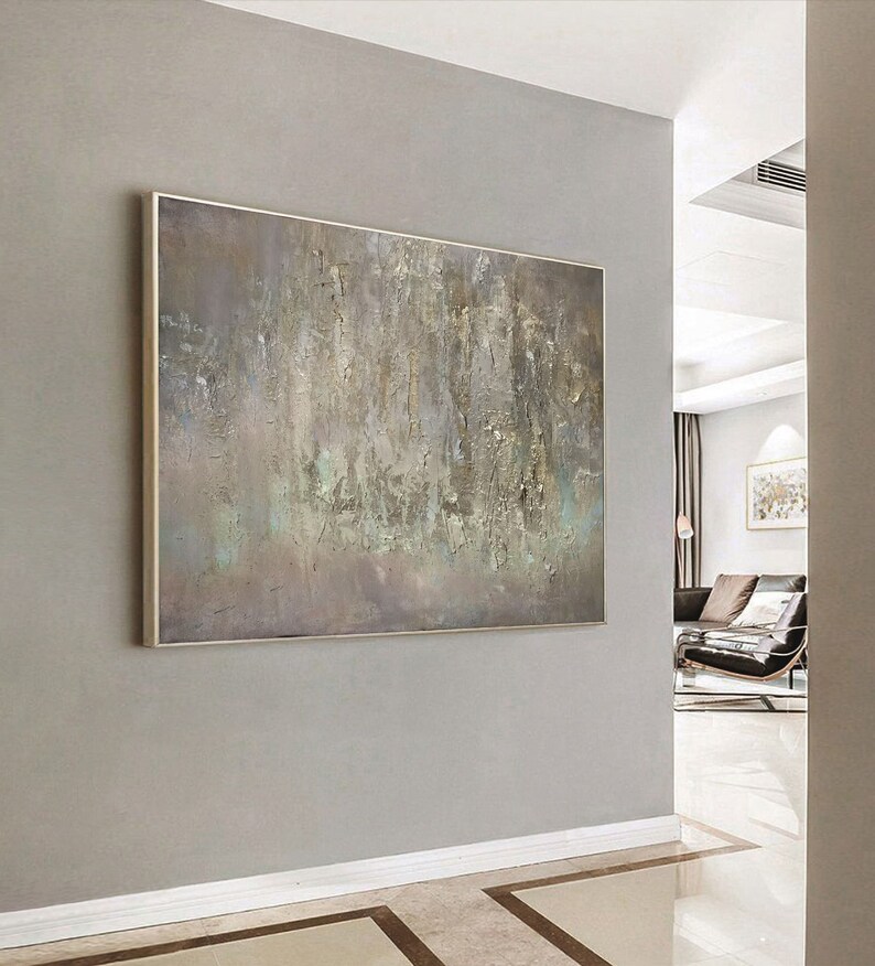 Extra Large Abstract Canvas Wall Art, Gold Wall Art, Original Large ...