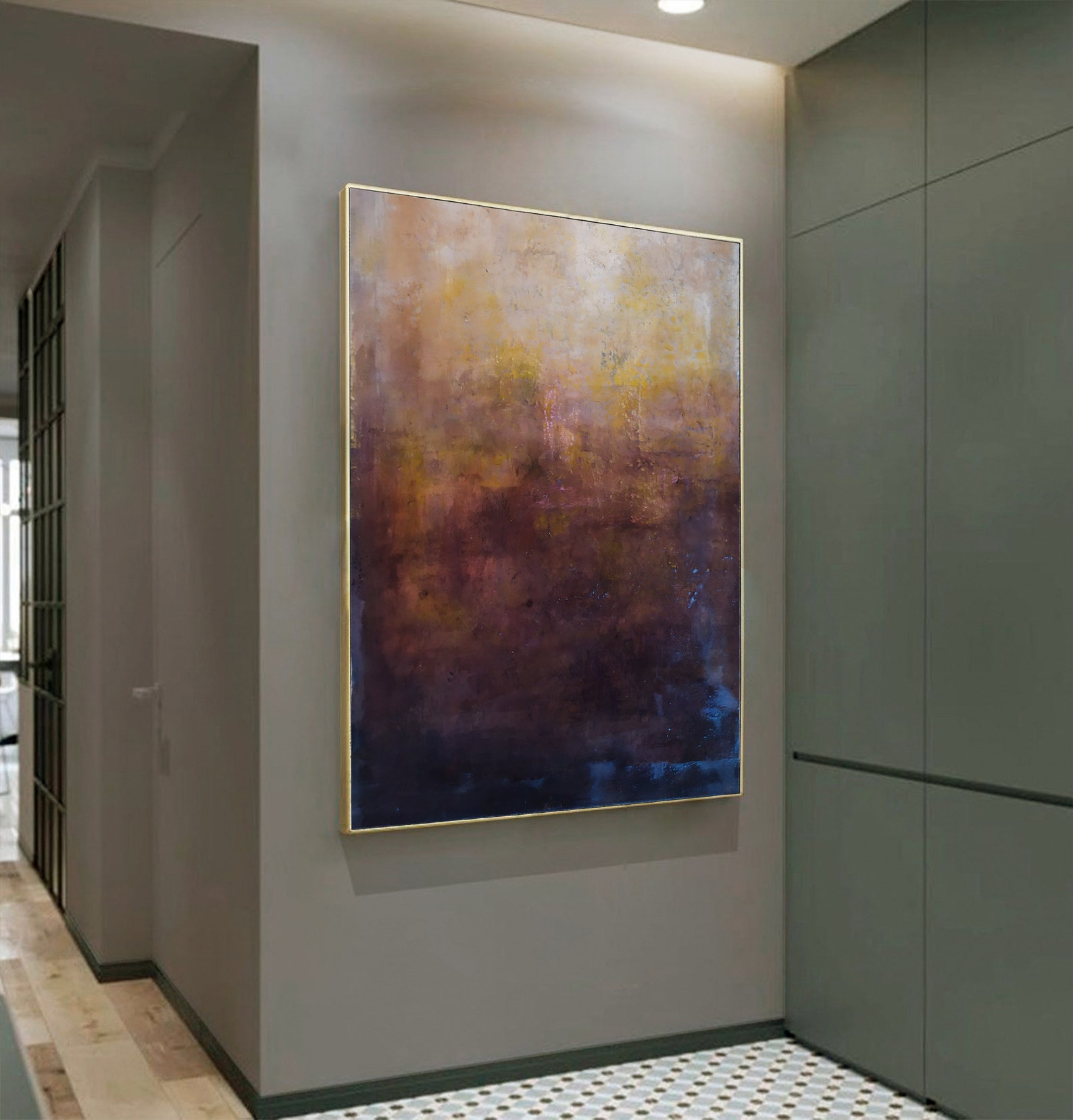 Oversized Artwork, Oversized Wall Art Canvas, Abstract Acrylic Original ...