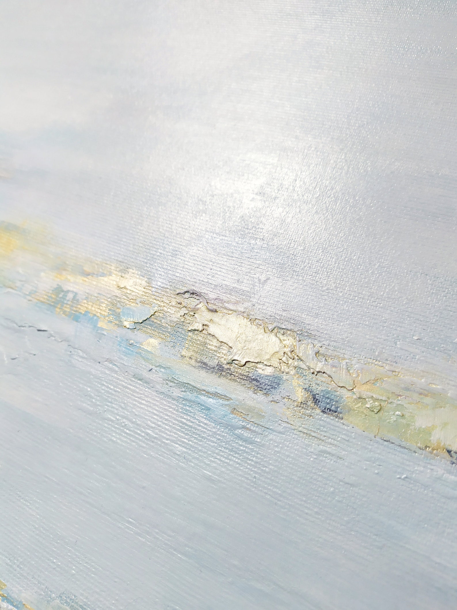 Light Blue Scenic Paintings on Canvas Ocean Painting - Etsy