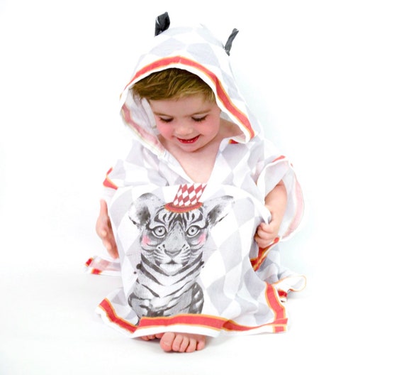 Poncho de playa para niños poncho de piscina tiempo de baño | Etsy