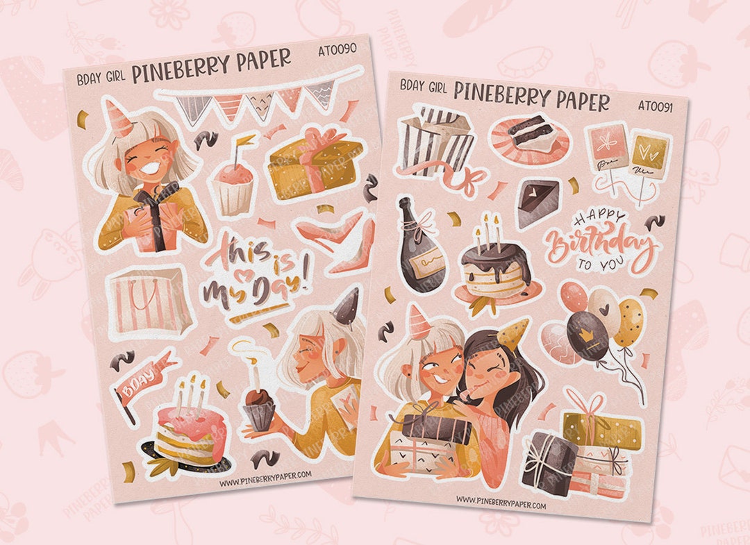 Birthday Girl Stickers | Party | Presents | Happy Birthday | Cake ...