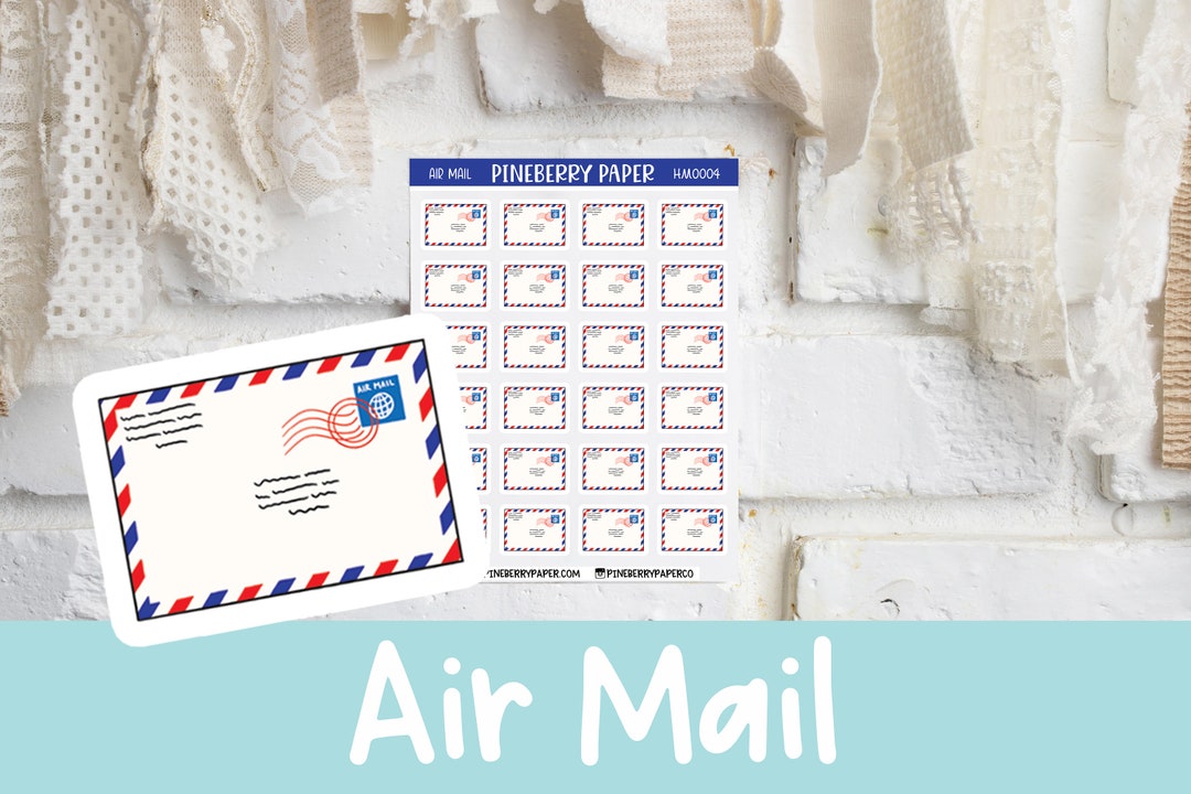Air Mail Stickers Letter Postal Happy Mail Planner Stickers erin ...