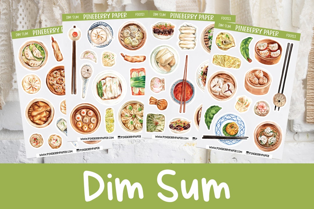 Dim Sum Stickers | Deco | Chinese Food | Dumplings | Asian Food | Yum ...