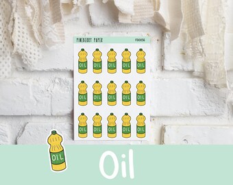 Olive Oil Stickers Food Cooking Recipe Planner | Etsy