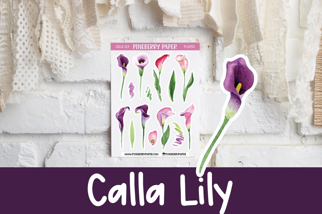 Calla Lily Stickers | Decorative | Botanicals | Florals | Planner ...