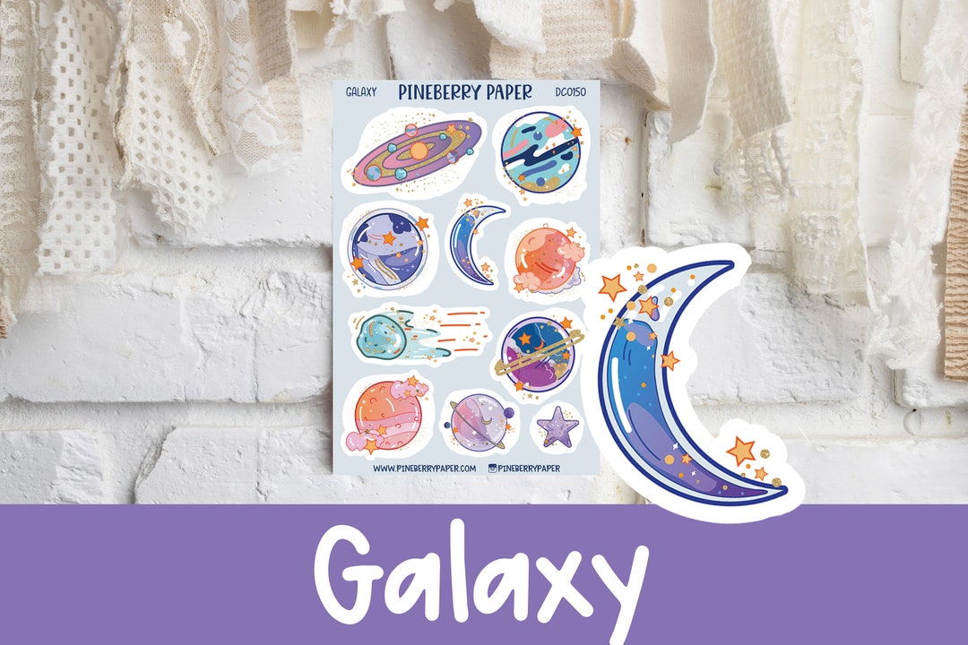 Cosmic Stickers | Galaxy | Stars | Blue | Purple | Planets | Space ...