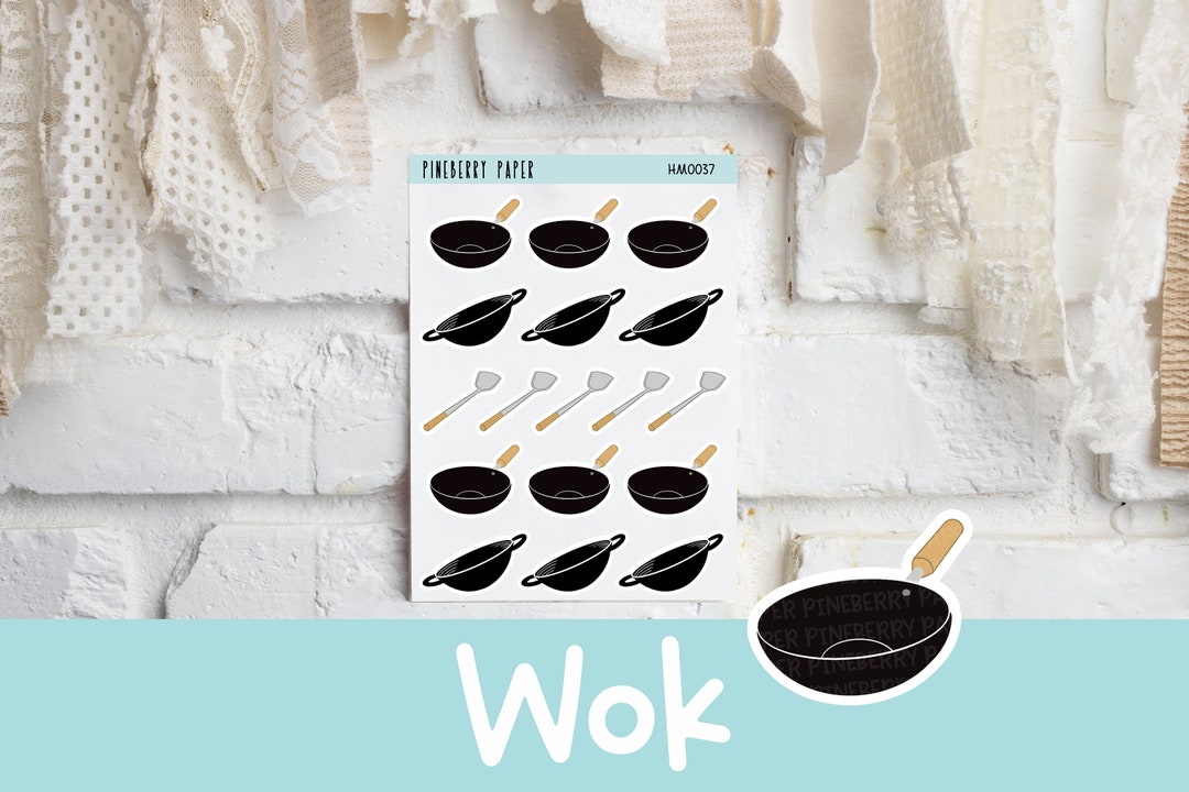 Wok Stickers | Cooking | Food | Planner Stickers (erin Condren, Happy ...