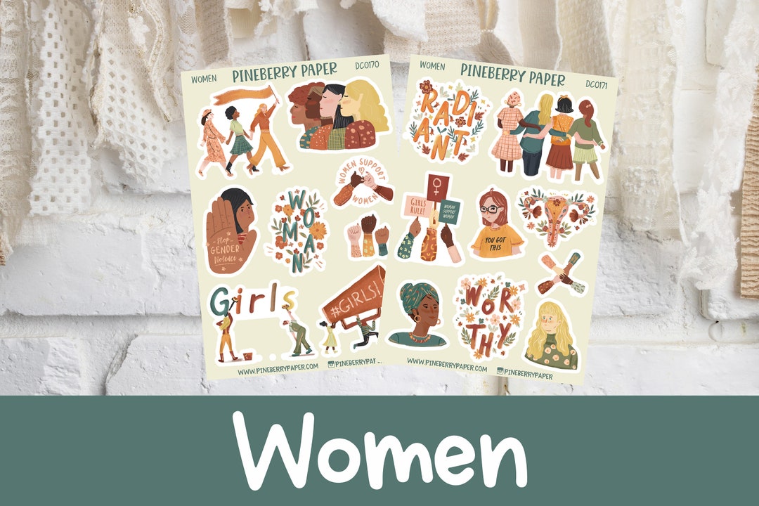 International Women's Day Stickers Girls Support Strong Holiday Planner ...