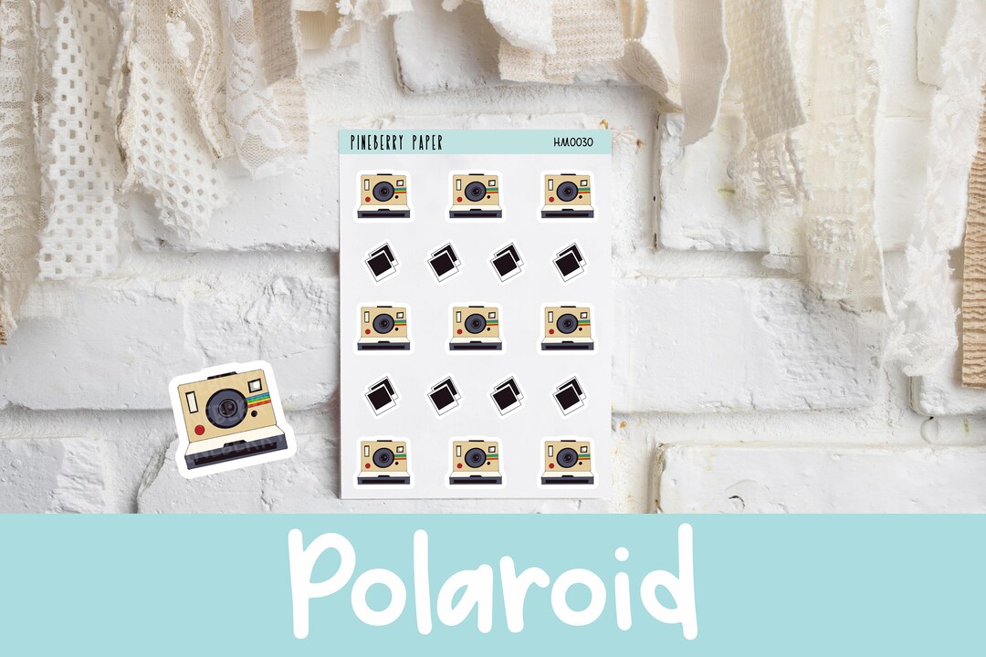 Polaroid Stickers Camera Photographs Planner Stickers erin Condren ...