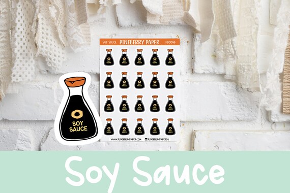 Soy Sauce Stickers Sauce Sushi Food Planner Stickers | Etsy